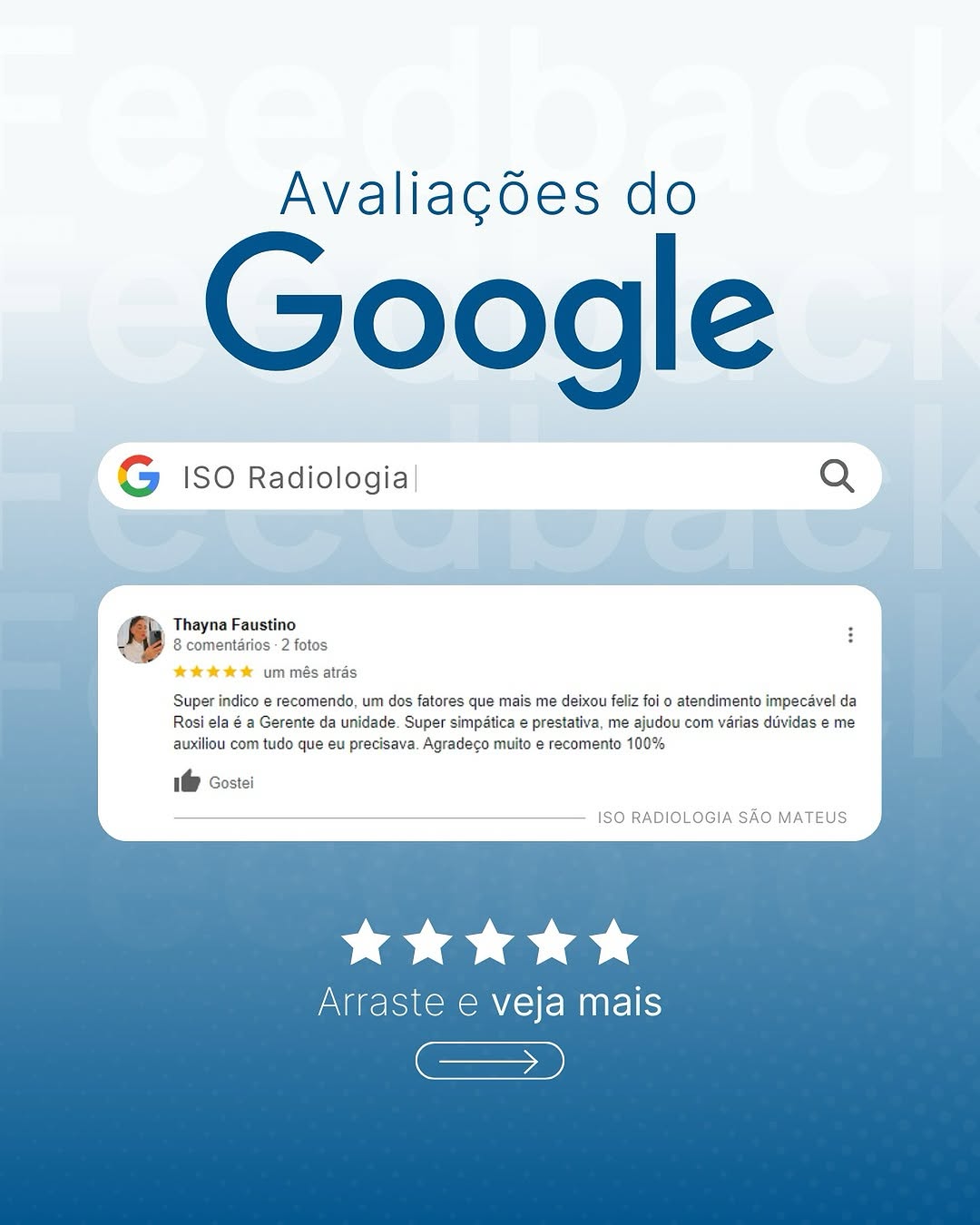Avaliações do Google – ISO Radiologia
